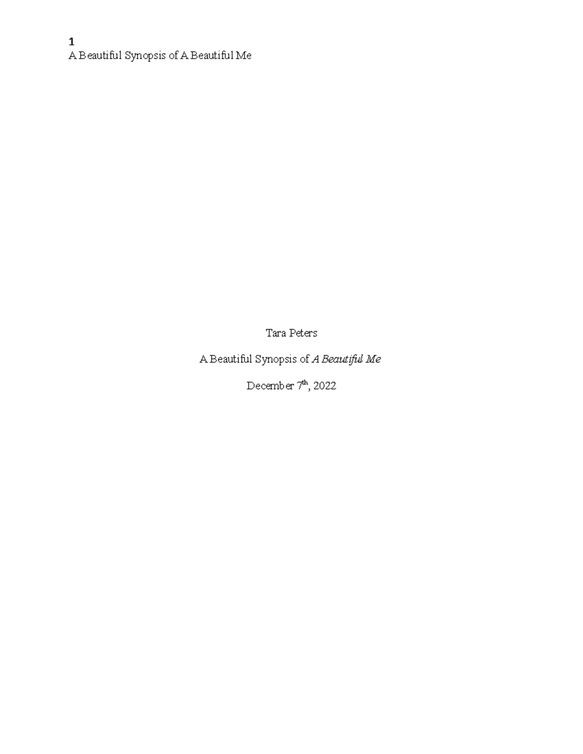 PAD 211- Org Insight Paper - A Beautiful Synopsis of A Beautiful Me ...