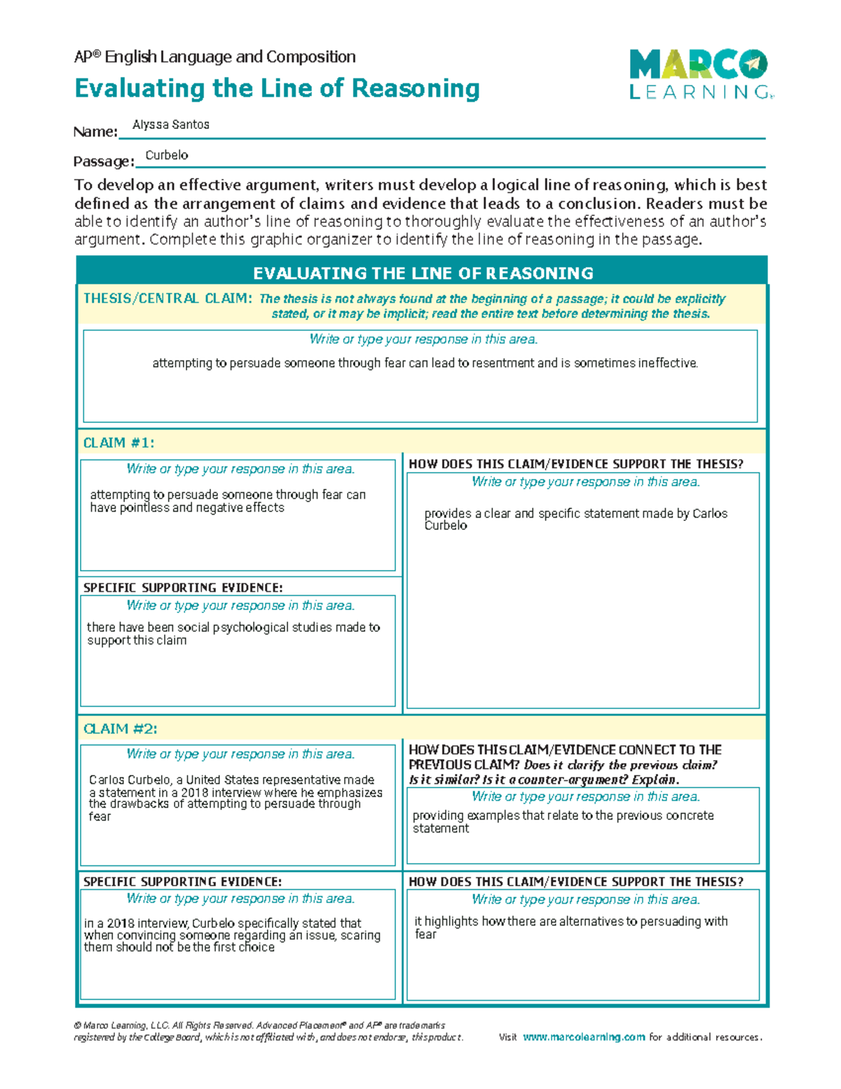 Kami Export - Alyssa Santos - Self-Edit Line of Reasoning - AP® English ...