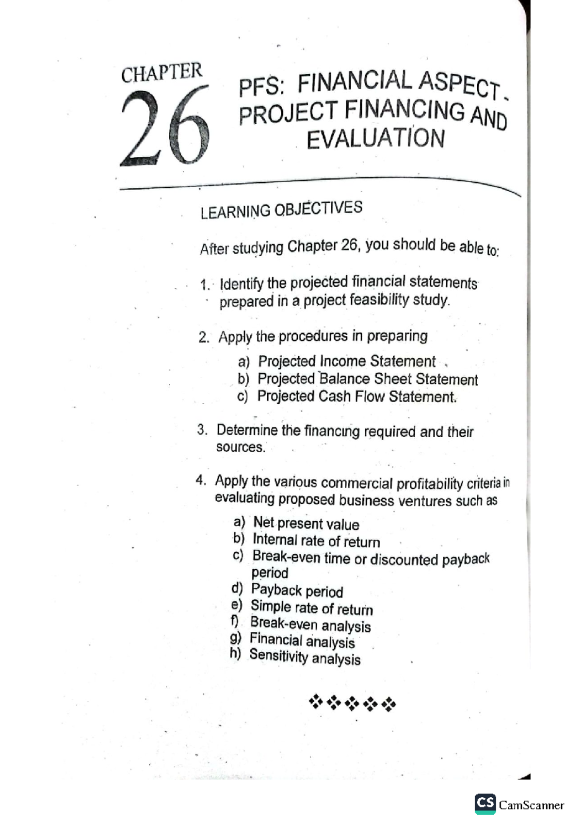 5 PFS-Financial Aspect - Project Financing and Evaluation - Bus Law ...
