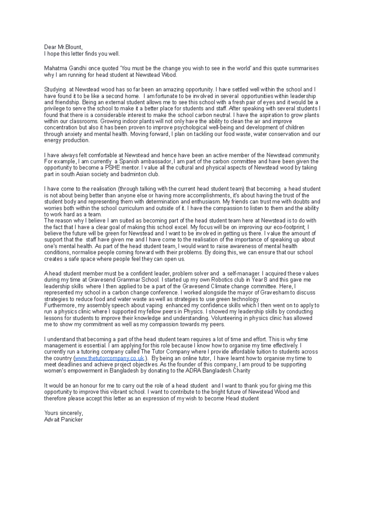 Dear Mr - great work - Dear Mr, I hope this letter finds you well ...