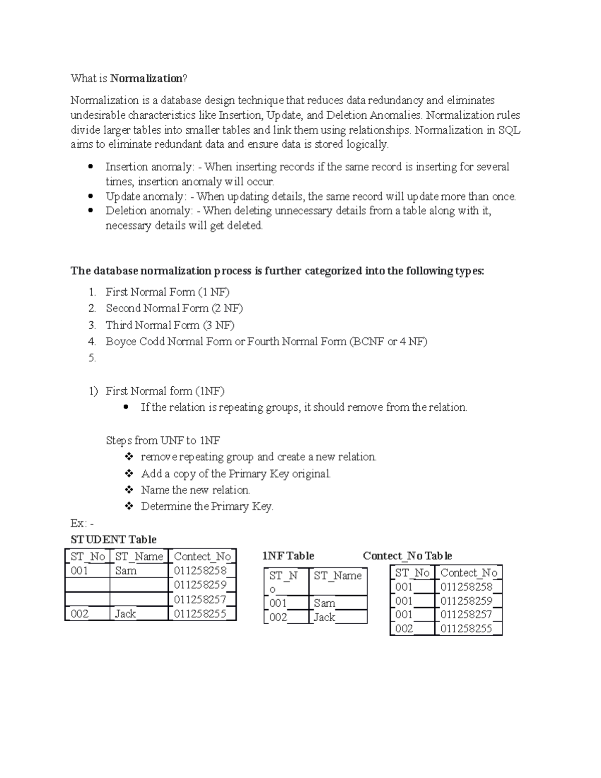 Normalization - higher national diploma in Database Design ...