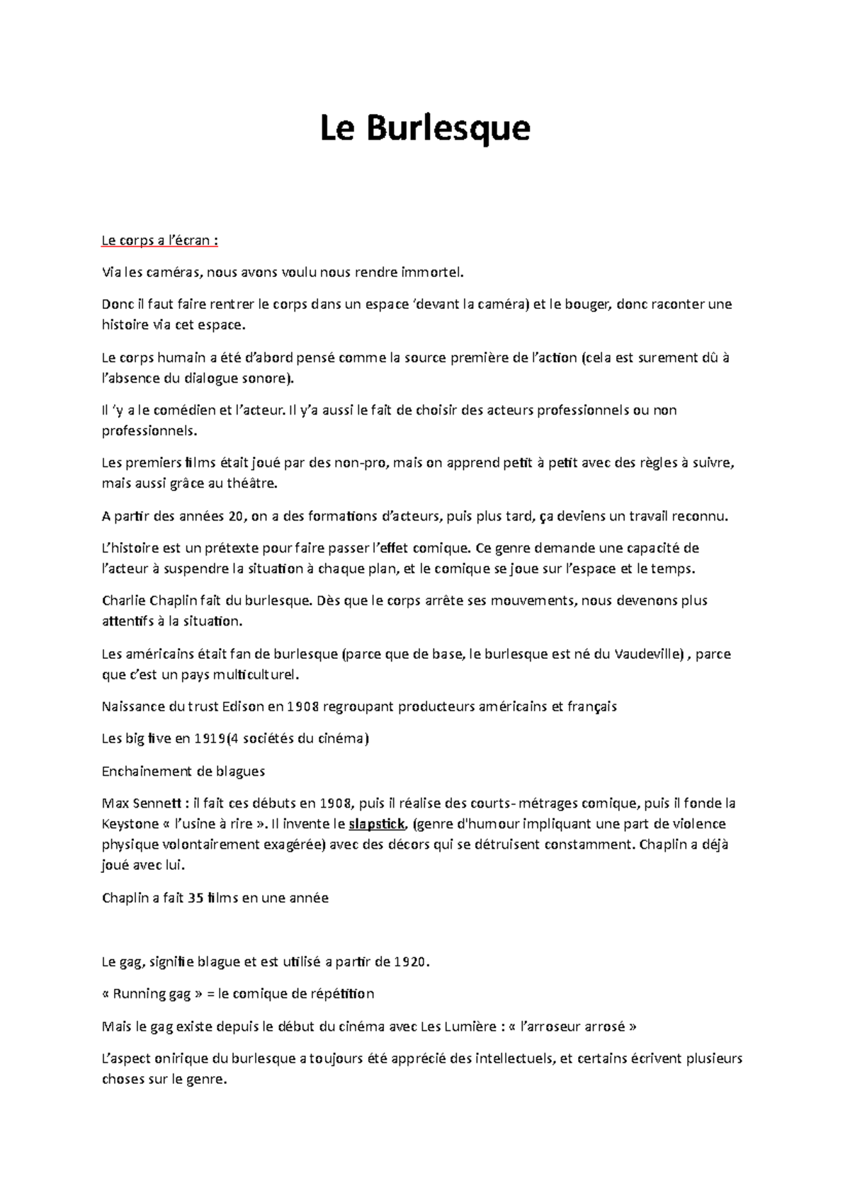 Le-Burlesque - Résumé Cinéma du monde anglophone - Le Burlesque Le ...