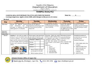 Dlp-11-04 - SAMPLE DLP - Republic of the Philippines Department of ...