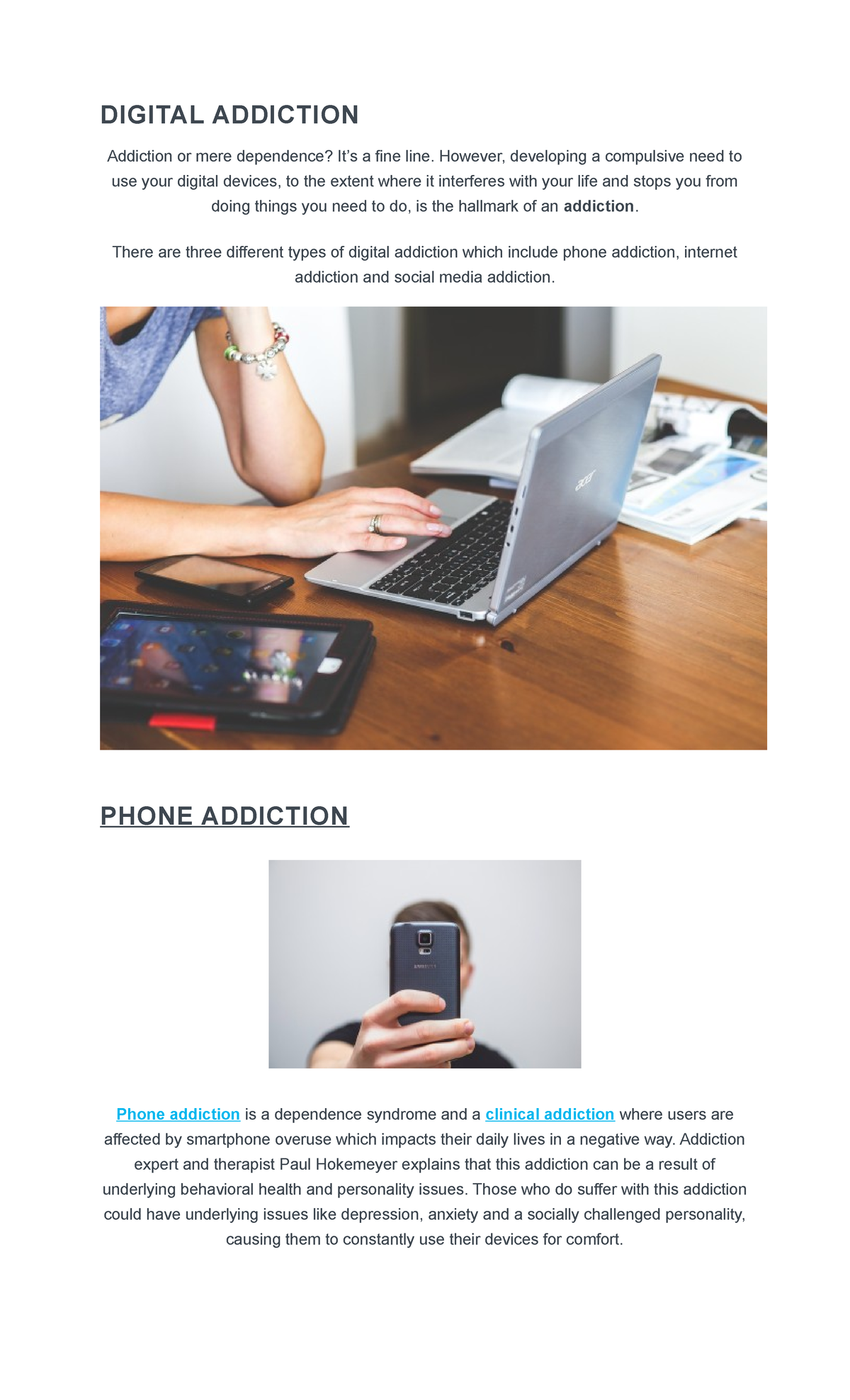 Digital Addiction article 3 - DIGITAL ADDICTION Addiction or mere ...