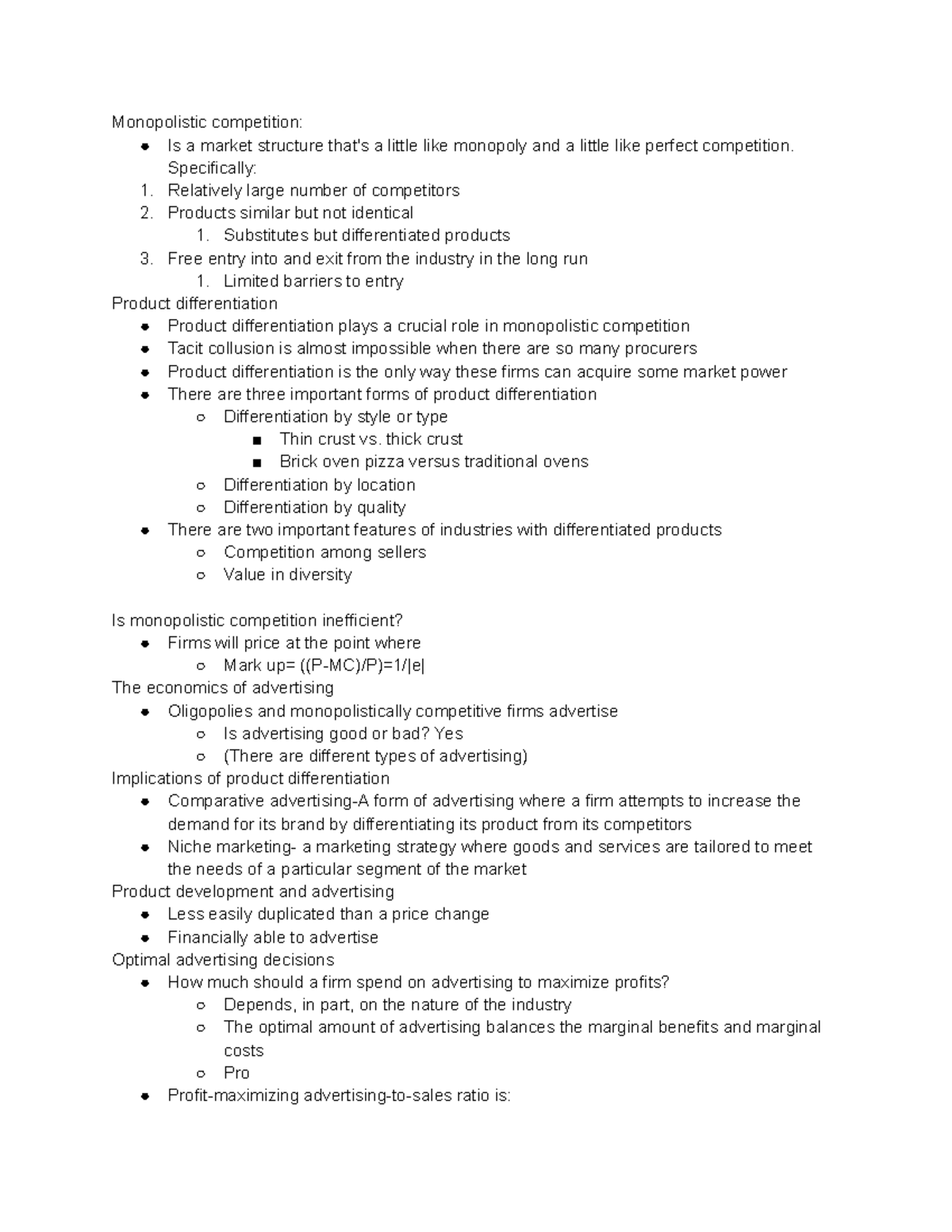 Intro To Microeconomics Chapter 15 - Monopolistic competition: Is a ...