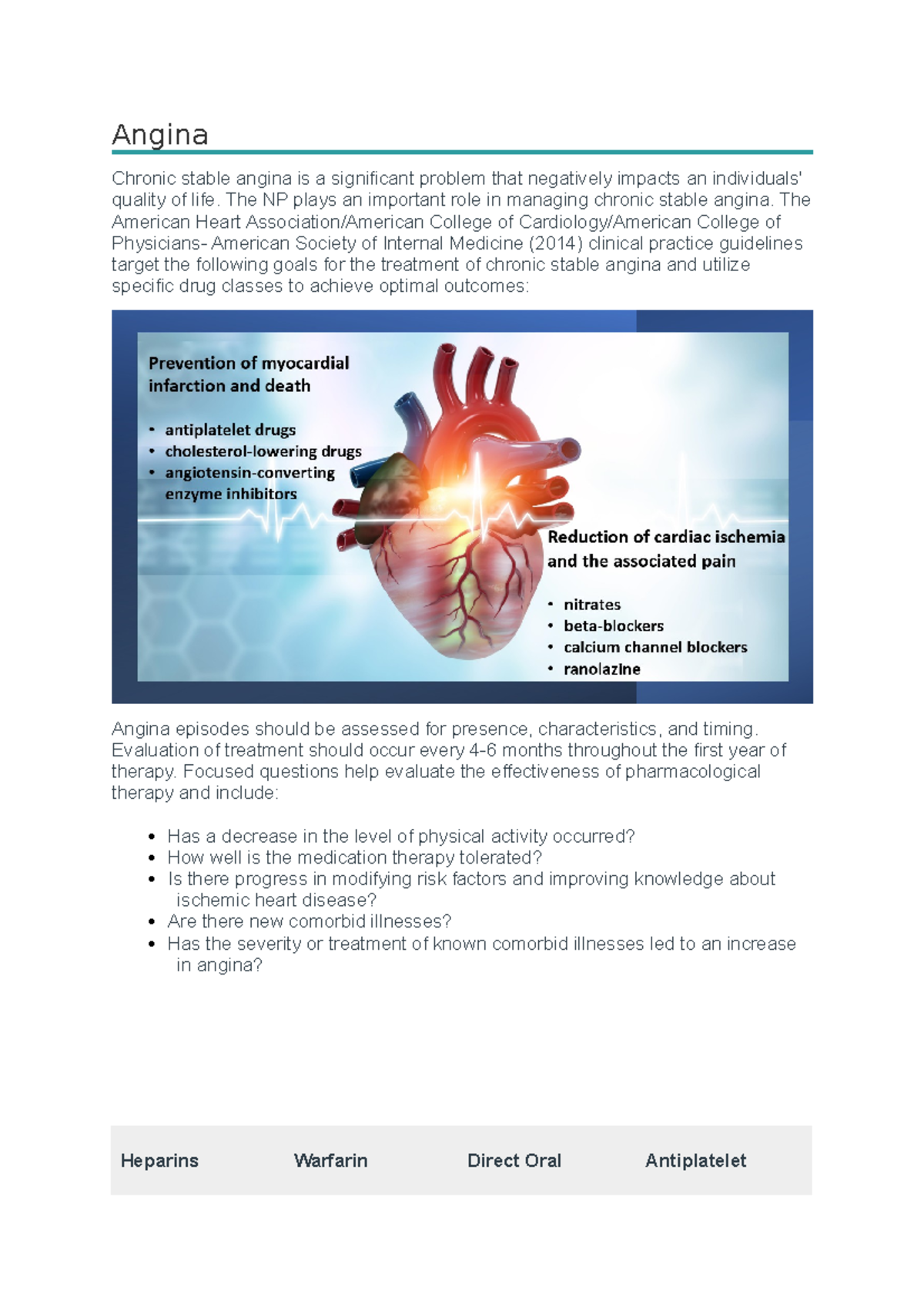 Angina - Angina Chronic stable angina is a significant problem that ...