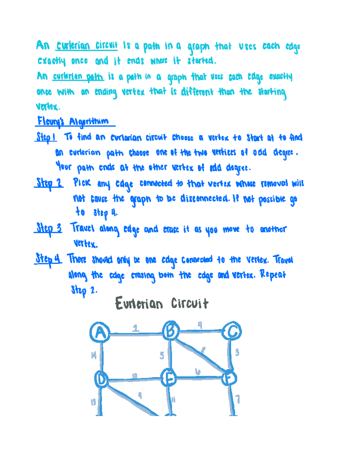 Eurlerian Circut and path - ####### An eurlerian circuit is a path in a ...