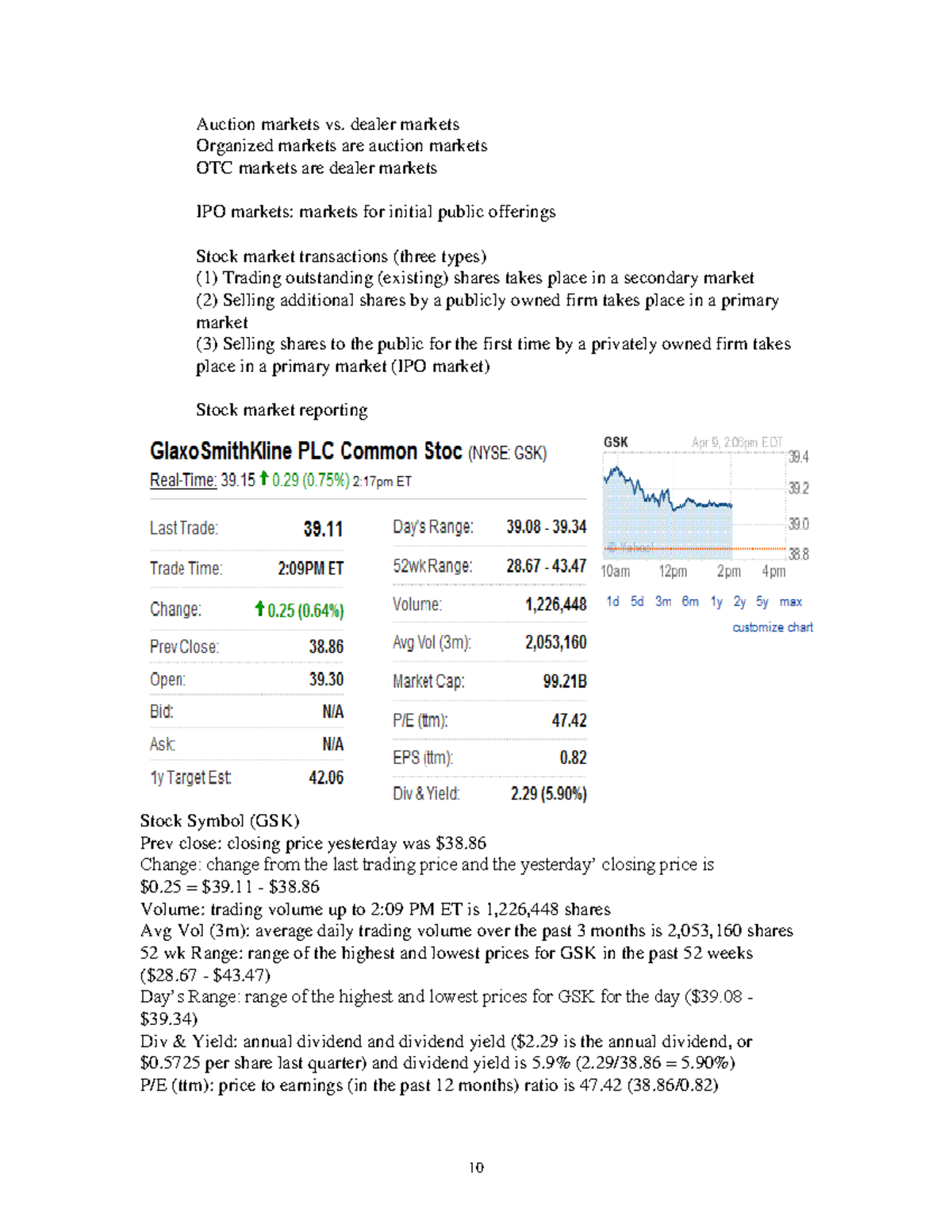 Capital Market Introduction-4 - 10 Auction markets vs. dealer markets ...