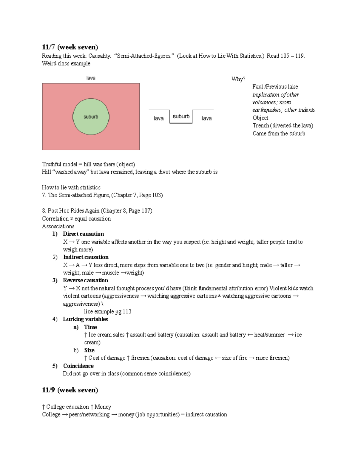 Week seven lecture notes - 11/7 (week seven) Reading this week ...
