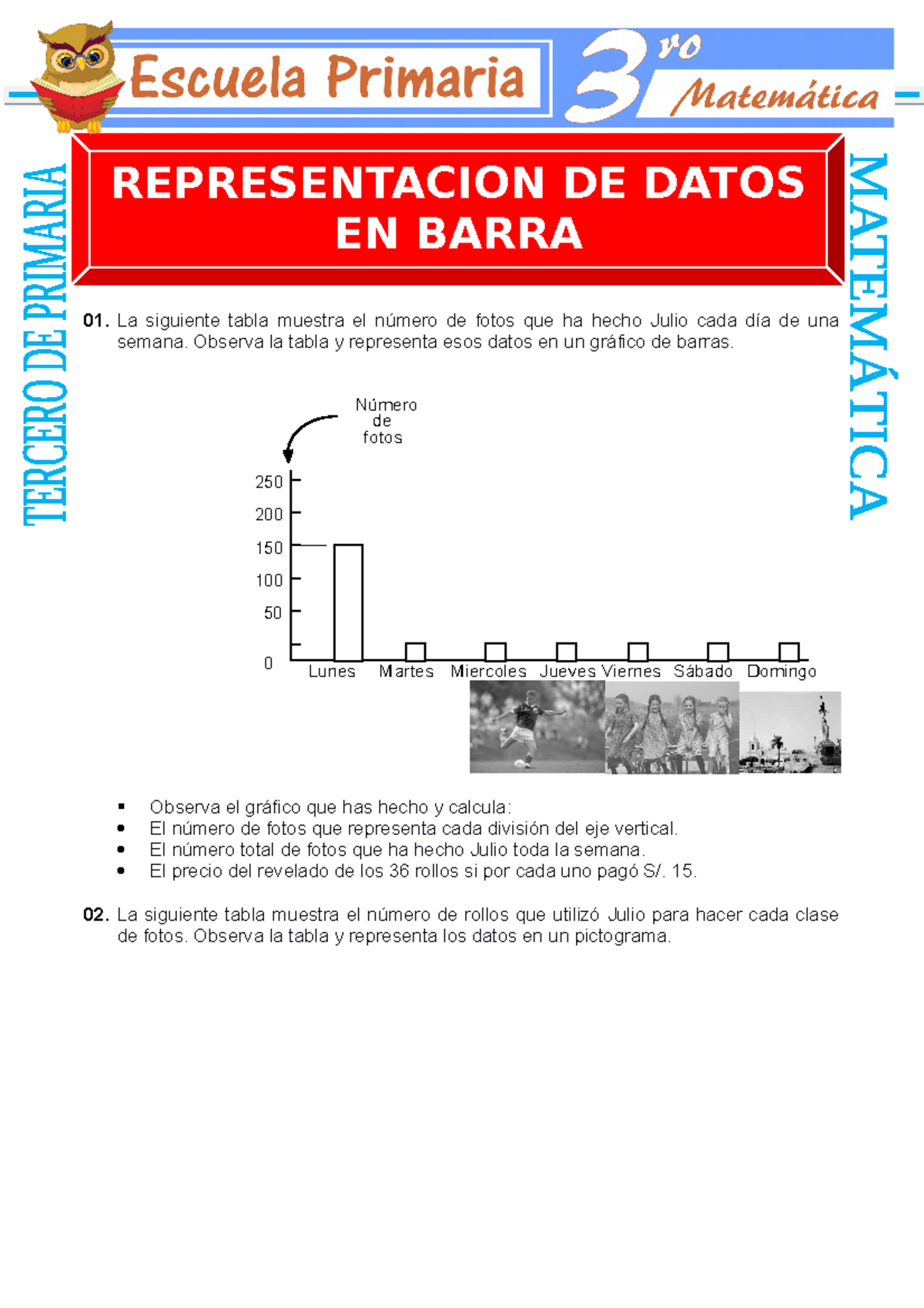 Representacion de Datos en Barra para Tercero de Primaria - de Primaria ...