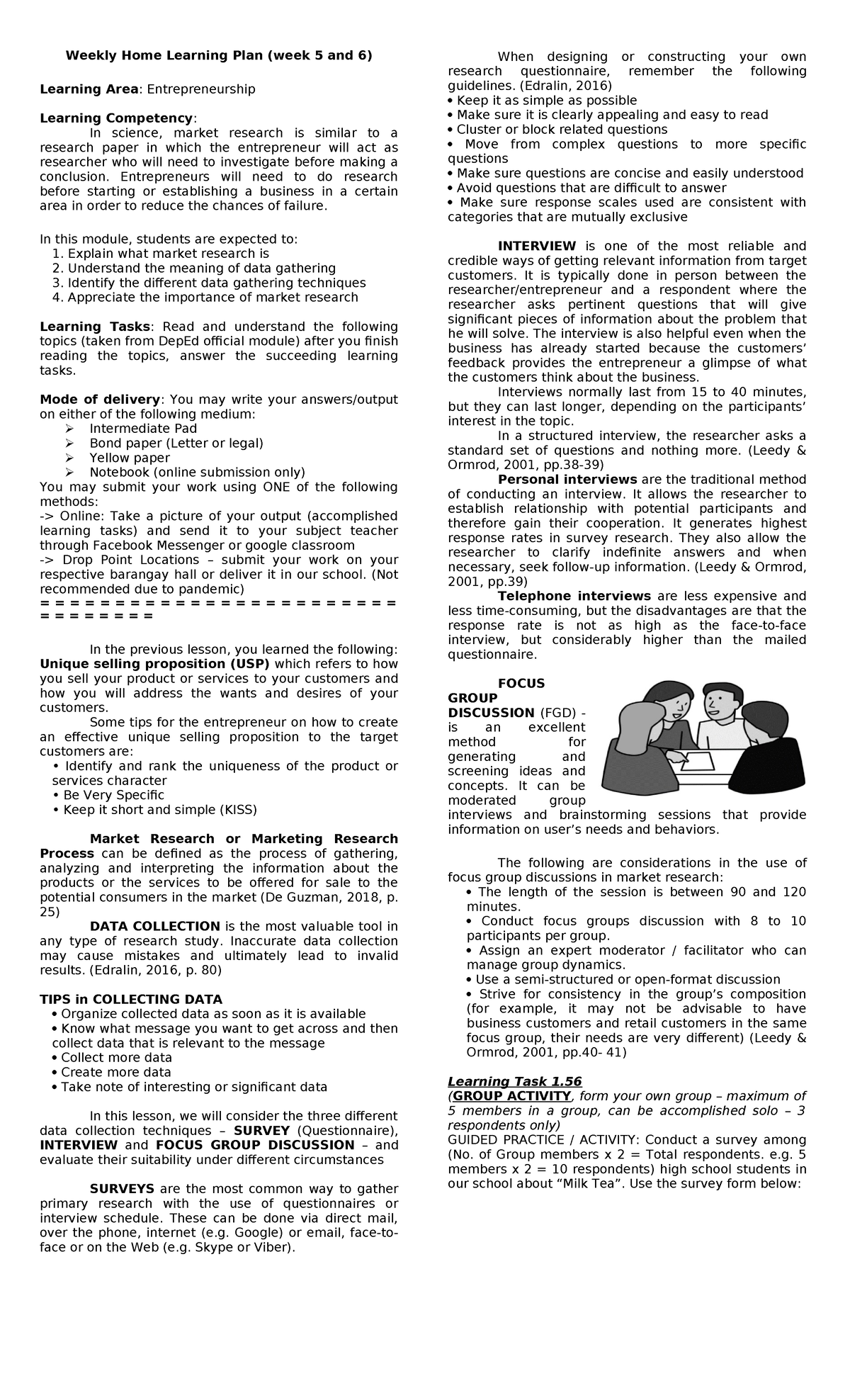 Wk-5-and-6-Entrepreneurship G12 Module LAS and WHLP - Weekly Home Learning Plan (week 5 and 6 ...