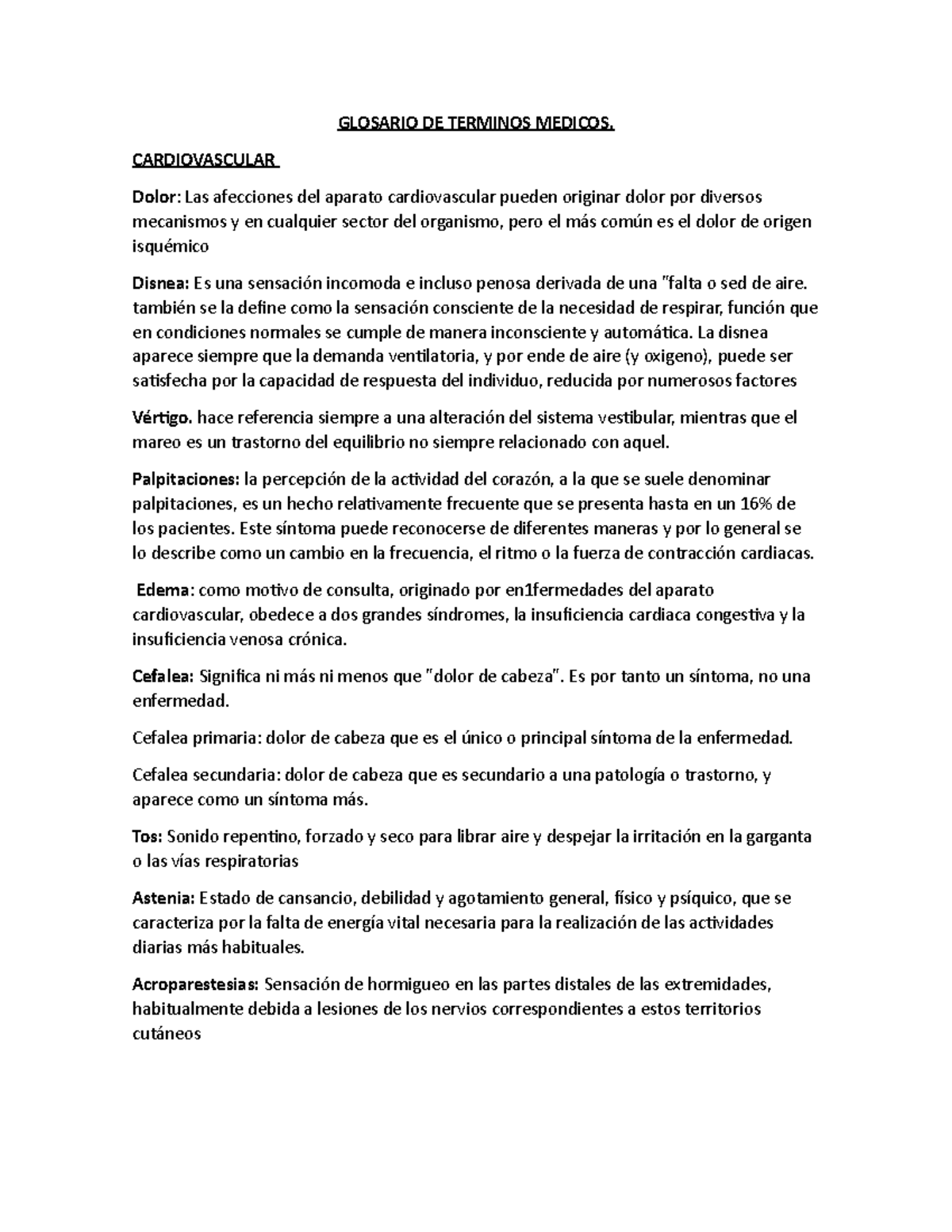 Glosario DE Terminos Medicos - GLOSARIO DE TERMINOS MEDICOS ...