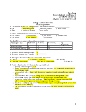 Review Topics for Exam1 - Bio 6 Topics to Review for Exam 1 Biology as ...