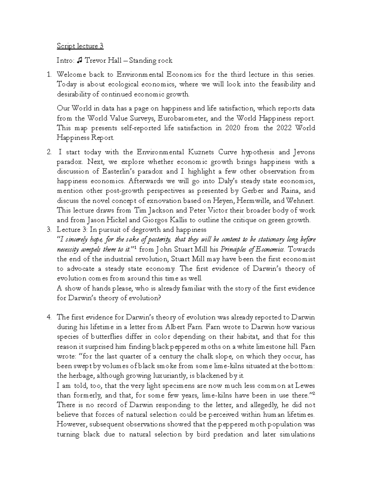 Script Lecture 3 2023 24 Script Lecture 3 Intro ♫ Trevor Hall Standing Rock Welcome Back To 