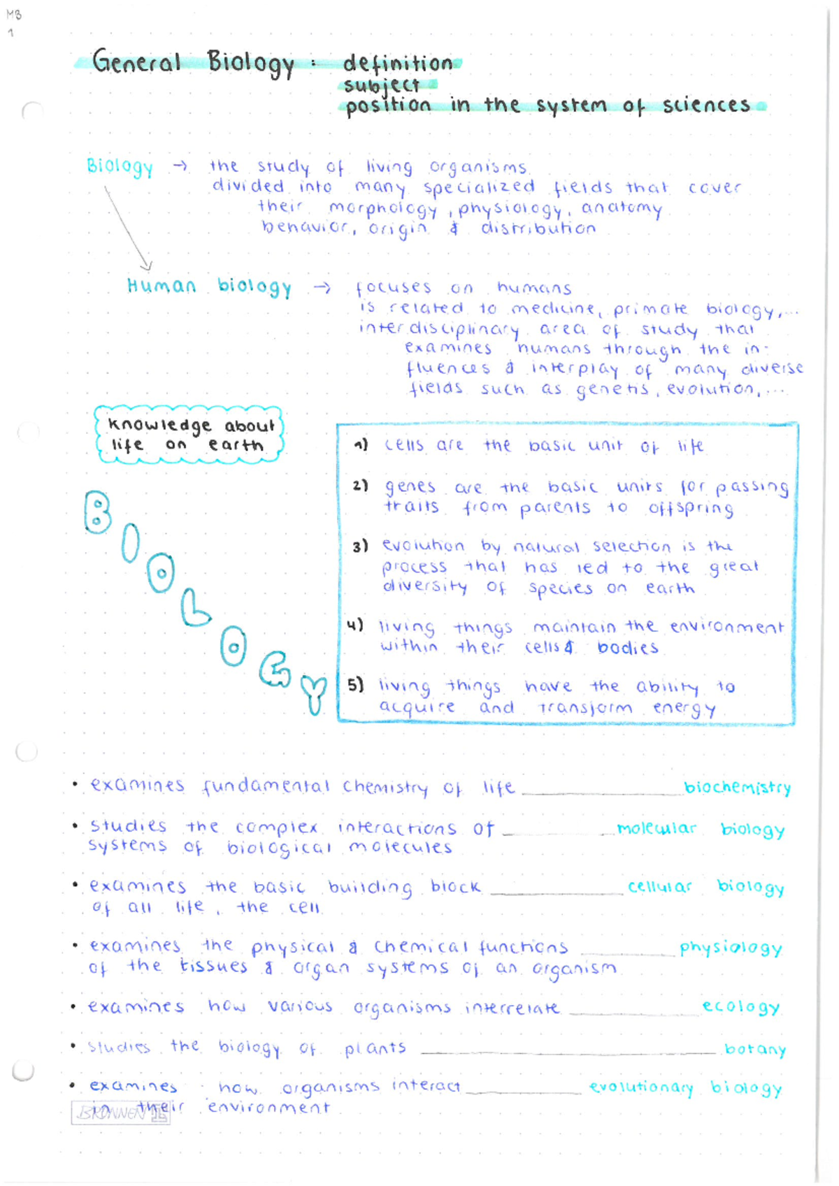 Biology exam notes, biology part - Studocu