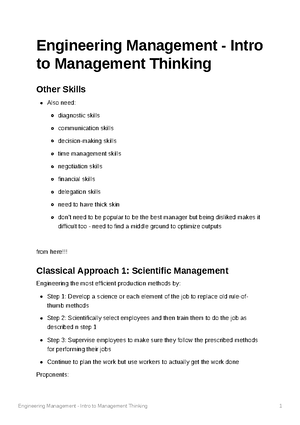 Engineering Management Planning - Engineering Management: Planning Planning as a management ...