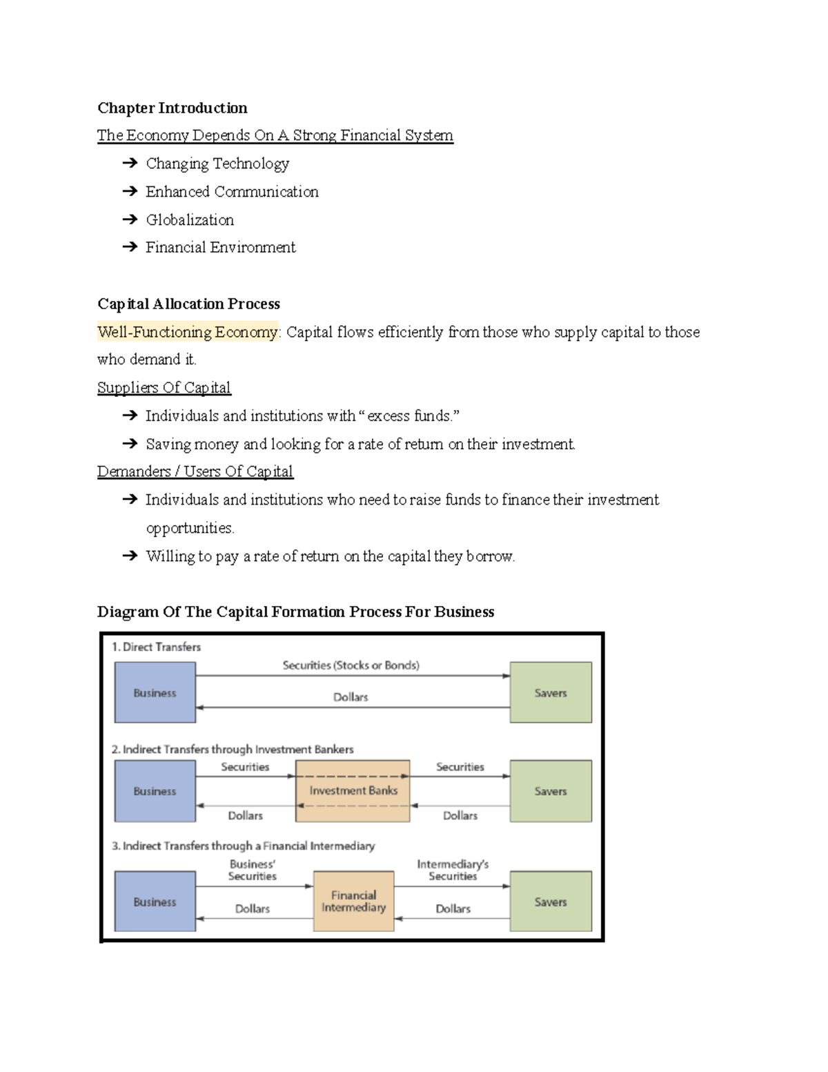Chapter 2 - Financial Markets And Institutions - Chapter Introduction ...
