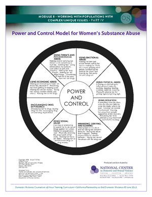 Domestic Violence Workbook, practice sheets - Domestic Violence The ...