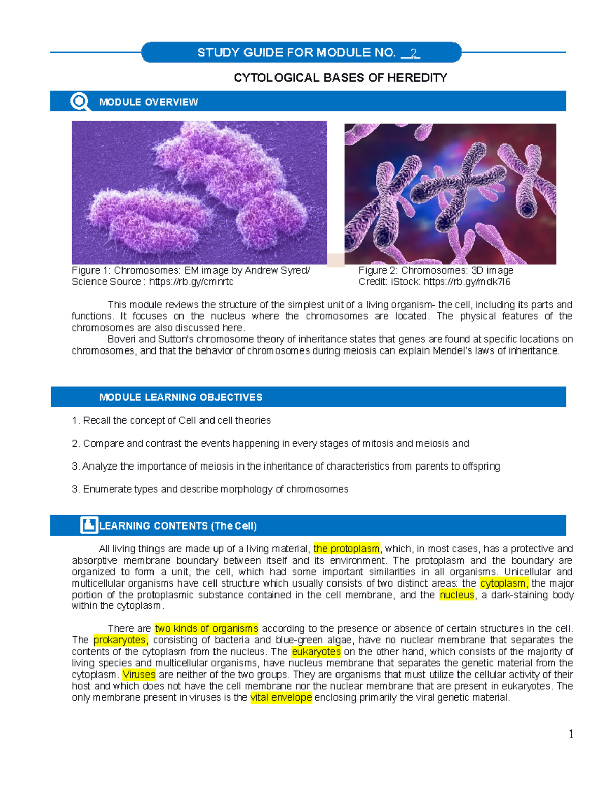 Study guide 2 genetics - This module reviews the structure of the ...