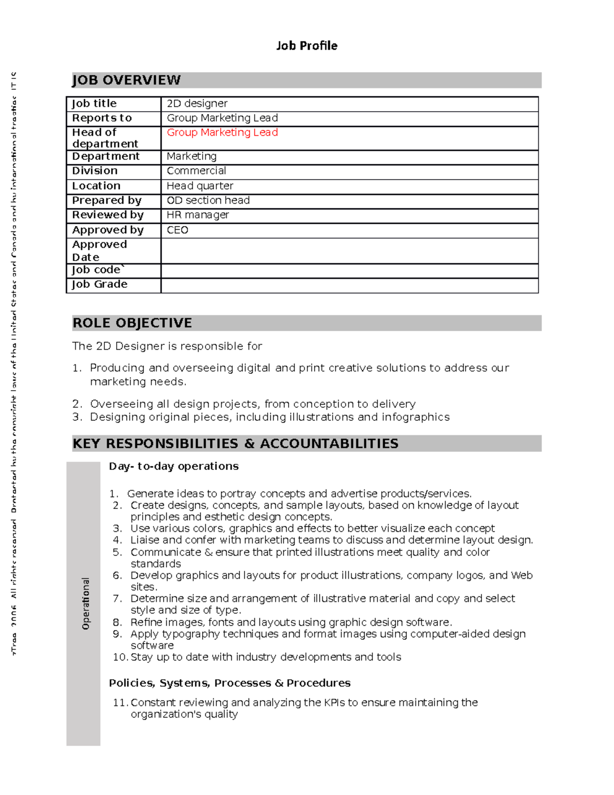 2D designer JD - Updated - Job Profile JOB OVERVIEW Job title 2D ...