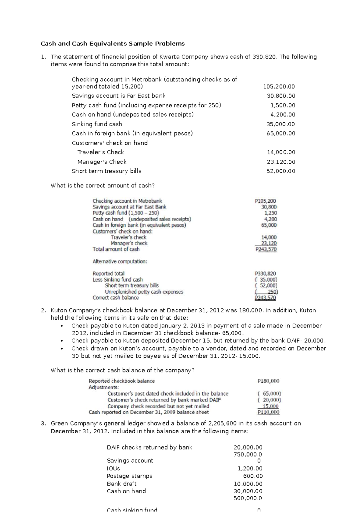 Cash-and-cash-equivalents-sample-problem compress - Cash and Cash ...