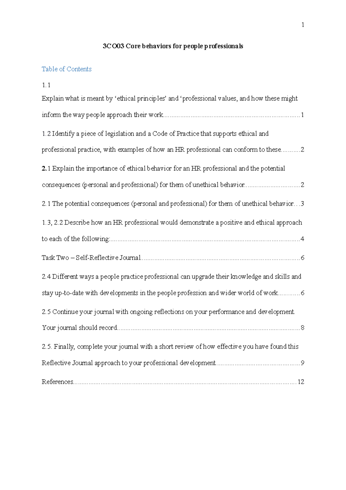 3CO03 Core Behaviors for People Professionals - 3CO03 Core behaviors ...
