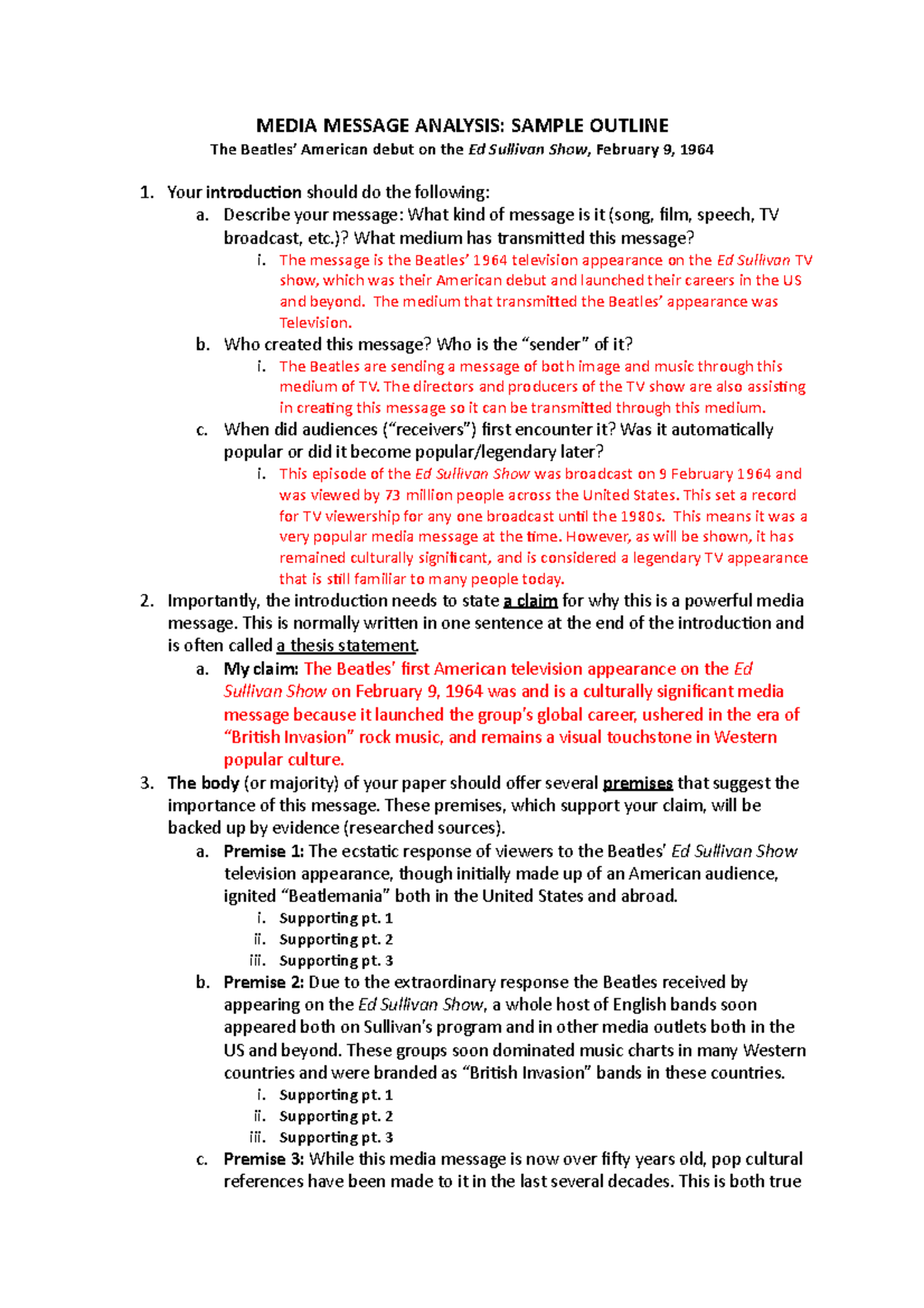 Christine's media-message example-of-outline - MEDIA MESSAGE ANALYSIS ...