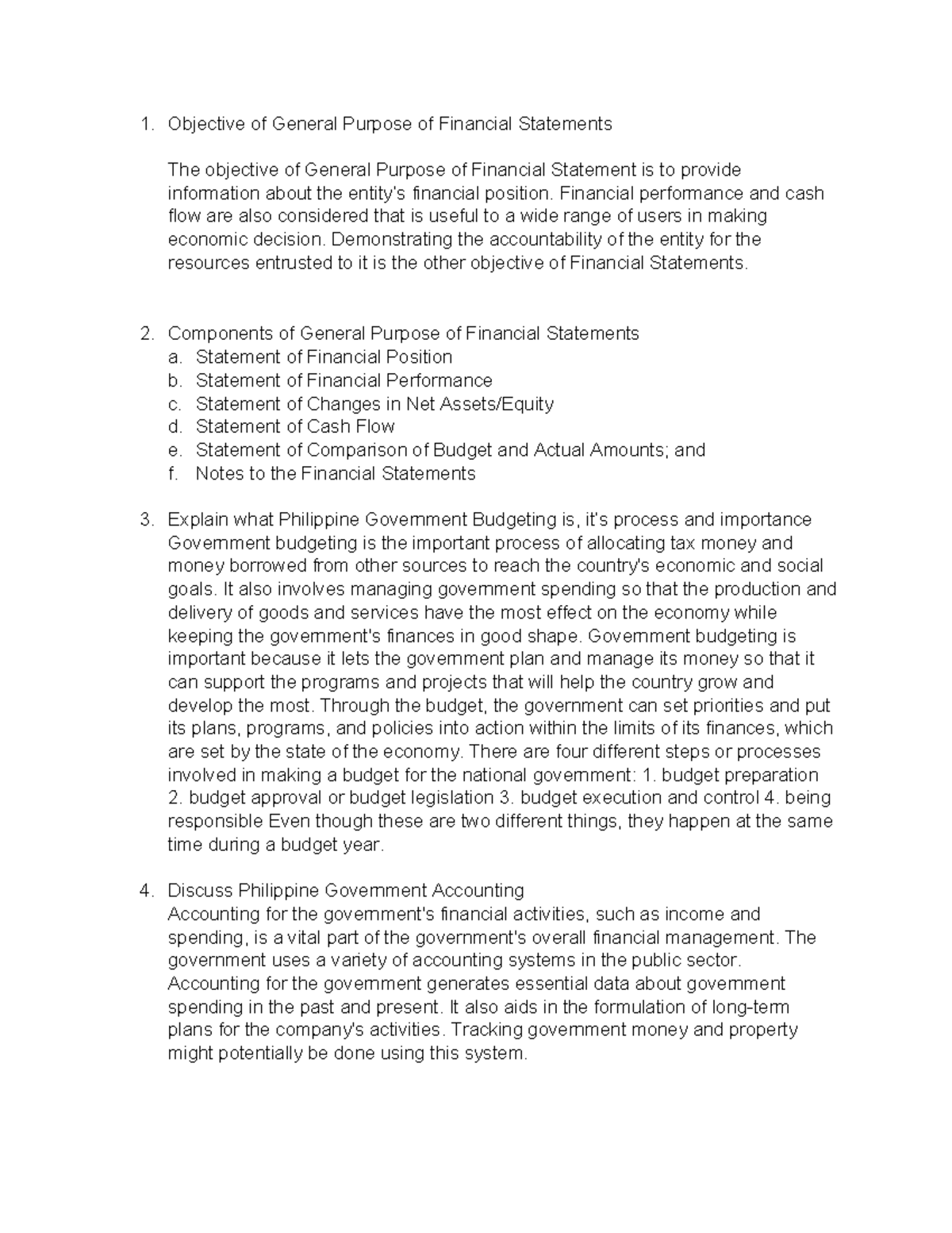 Objective of General Purpose of Financial Statements - Financial ...