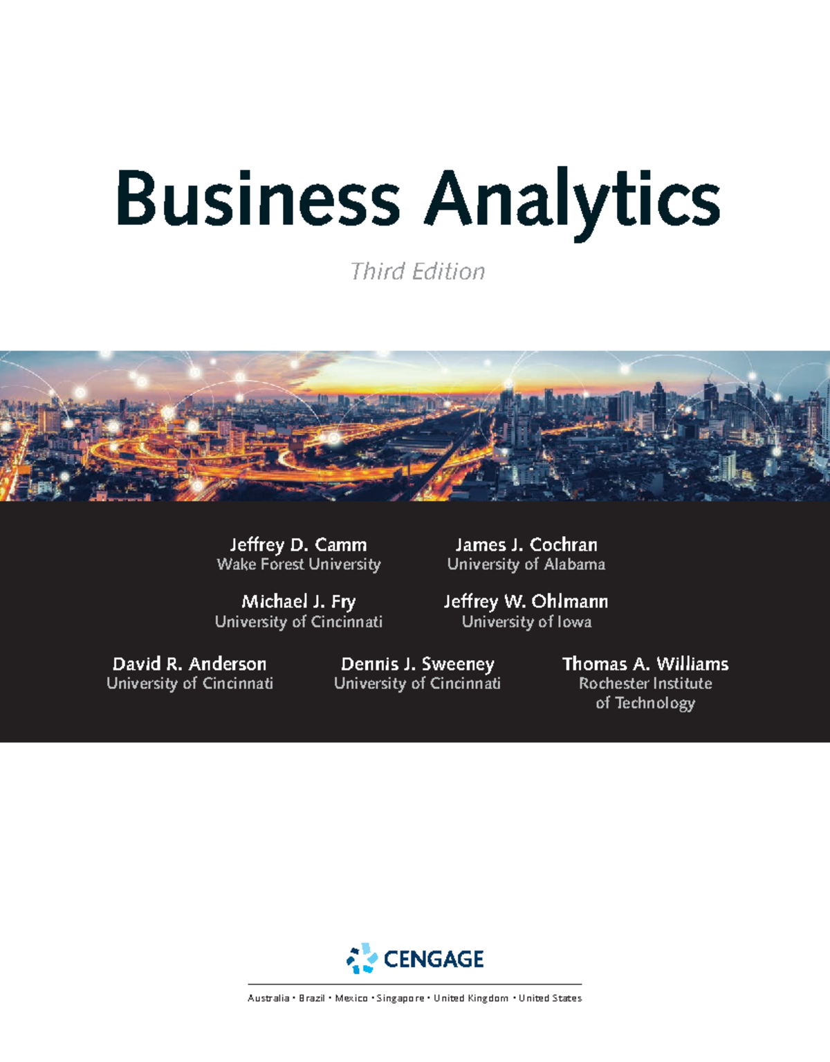 Ch3 Camm Data Visualization 2019 Business Analytics Third Edition