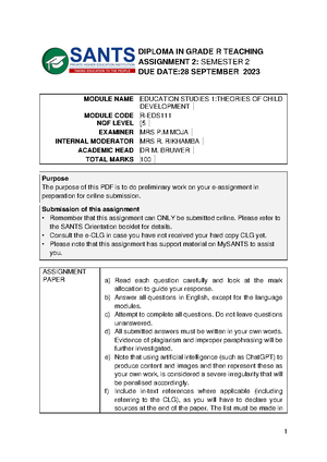 Water GR R LS - Lesson plan - SANTS Private Higher Education ...