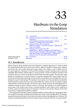 HIL and SIL - ppt - Chapter 10 Hardware-in-the-loop and Software-in-the ...