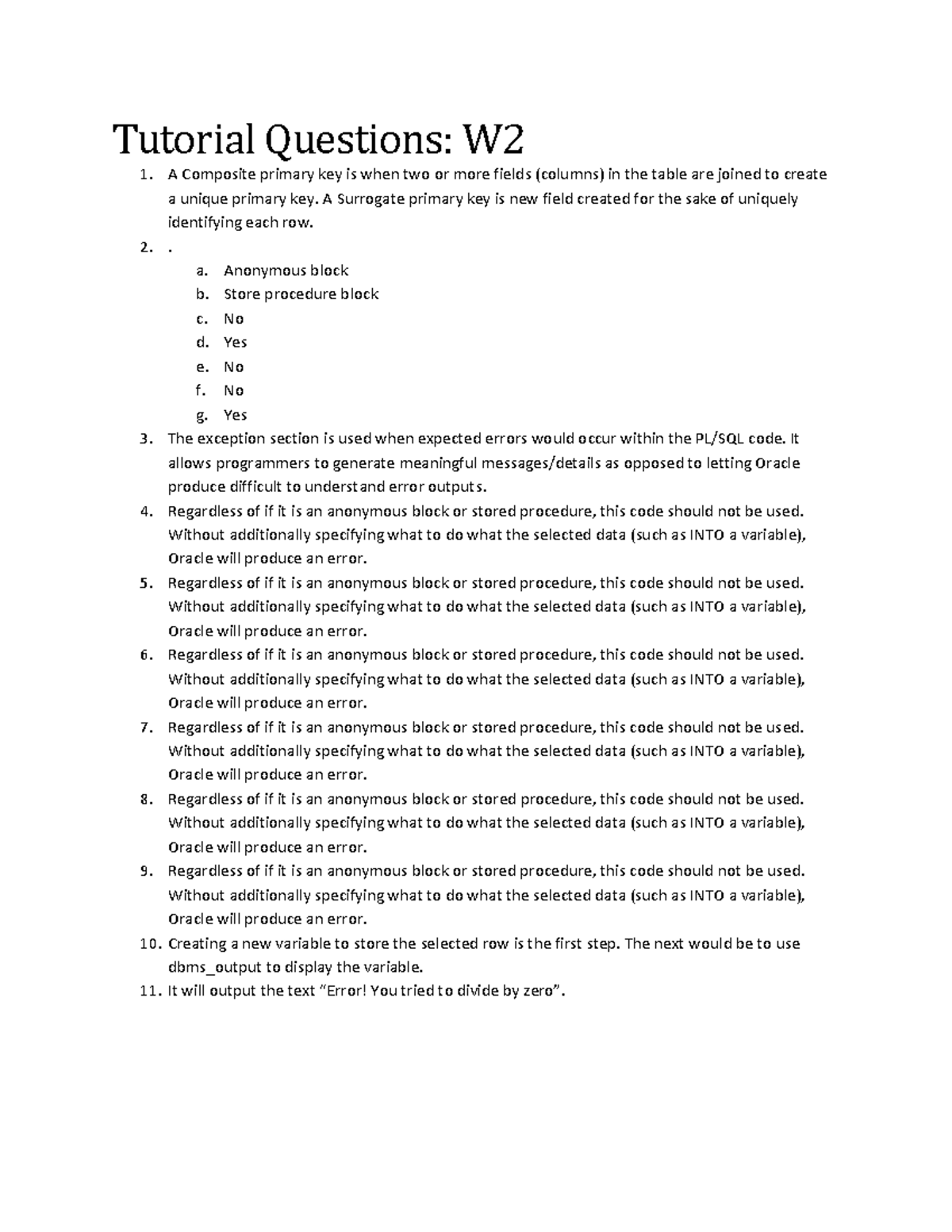 Week 02 Tutorial Questions and tasks - INF20010 - Swinburne - Studocu