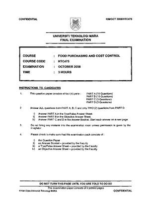 Hafda La Cuisine- HTC475 - FOOD PURCHASING AND COST CONTROL (HTC 475 ...