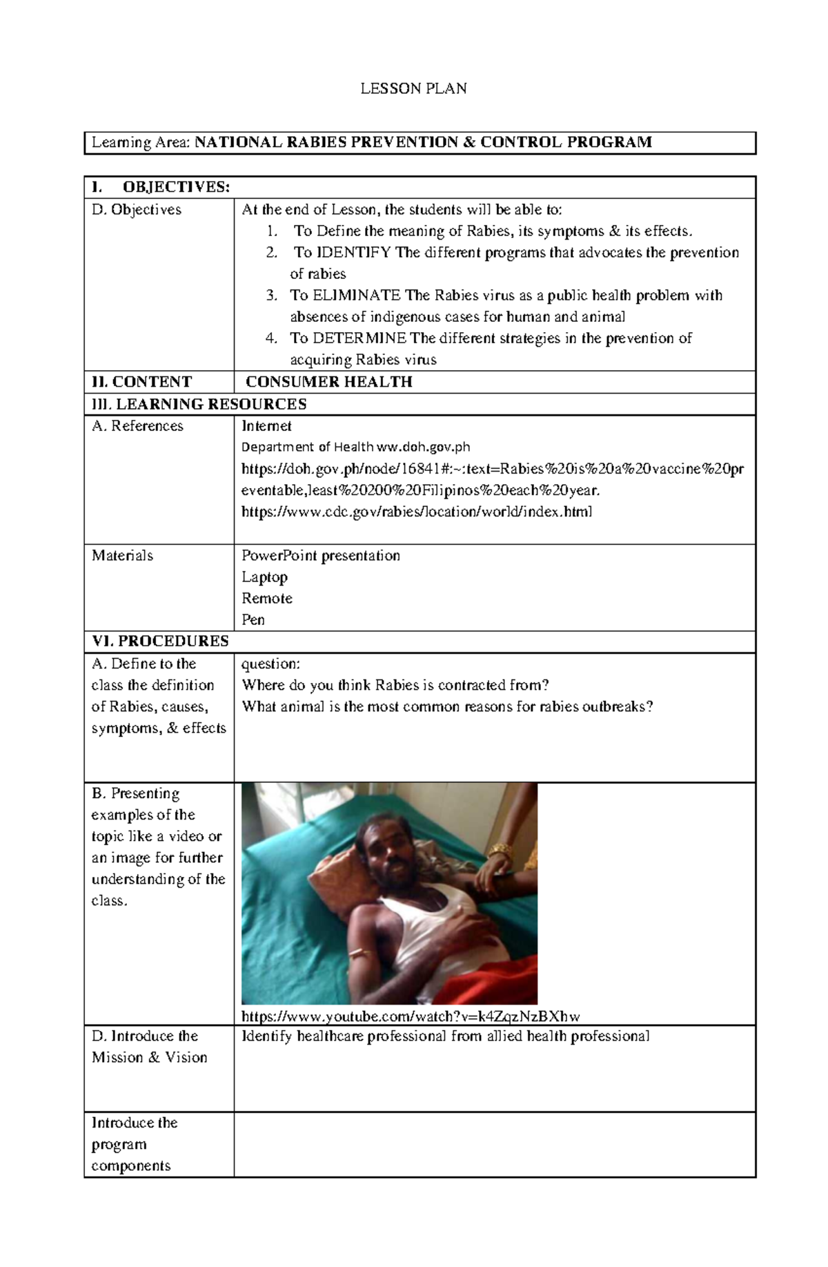 Lesson Plan Frusa OPEN FOR Revisions - LESSON PLAN Learning Area ...