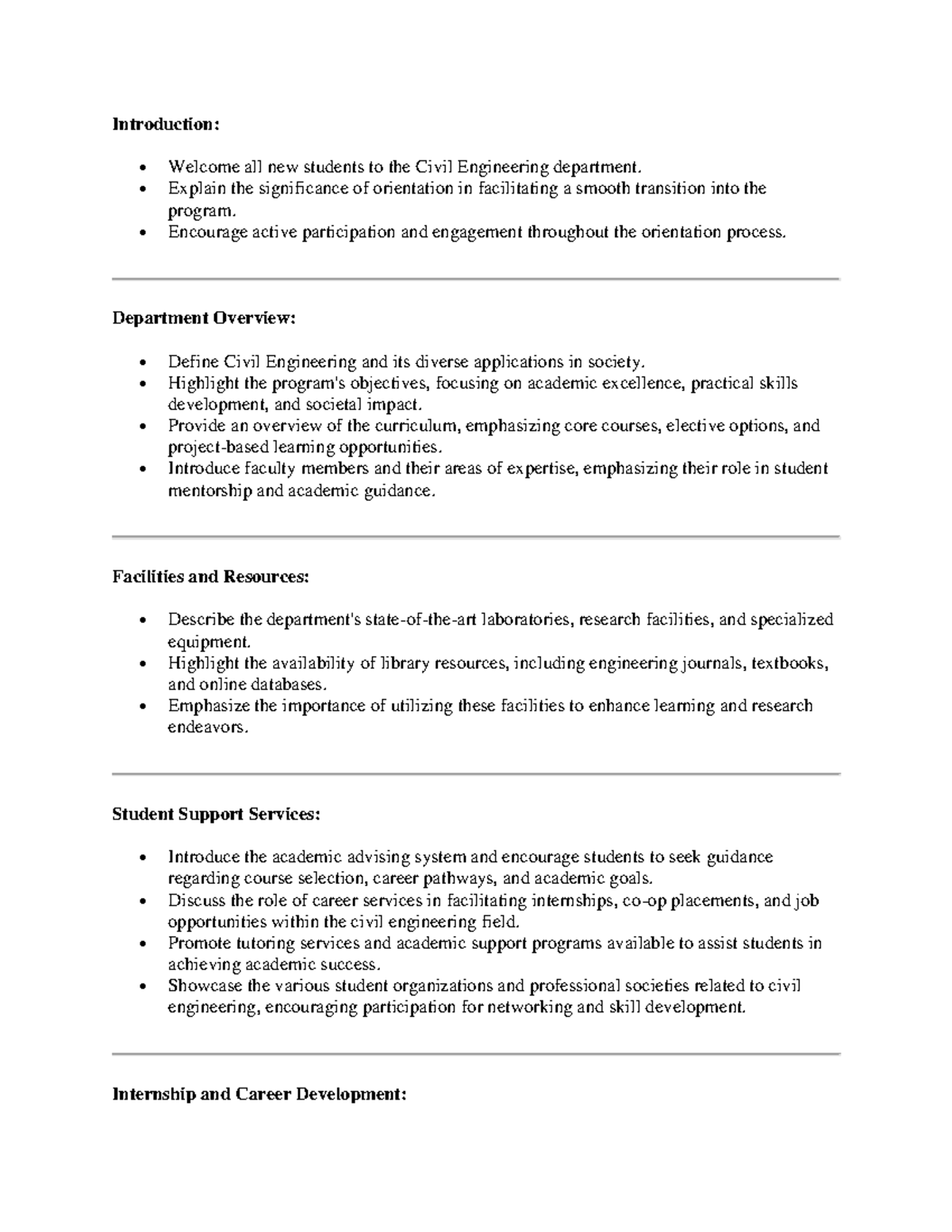 CE Intro - Introduction: • Welcome all new students to the Civil ...