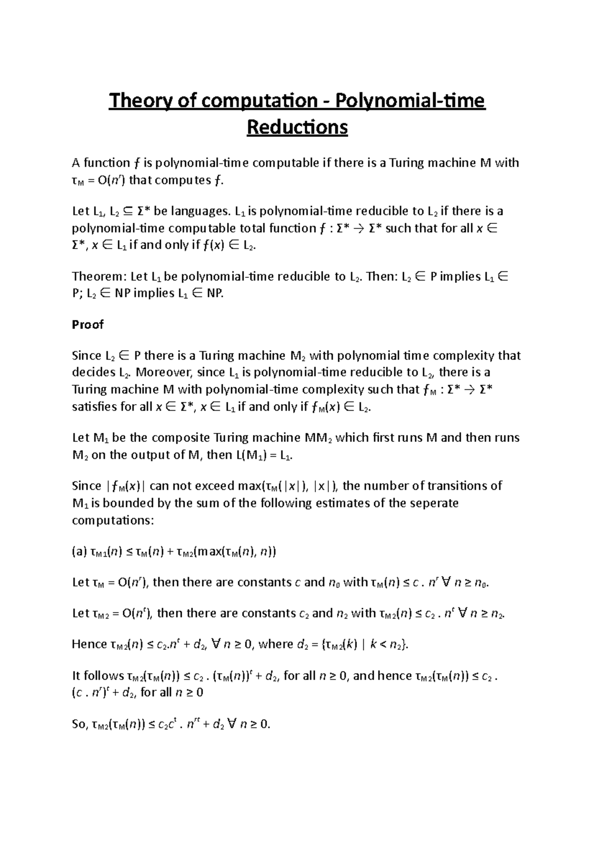 Theory Of Computation Polynomial Time Reductions Theory Of Computation Polynomial Time