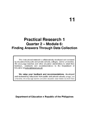 Applied Practical Research 1 Q1 Mod2 V2 - Practical Research 1 Quarter ...