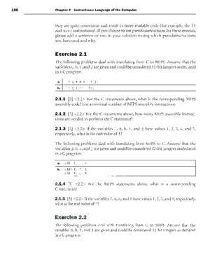 Homework assignment 1 (questions) - CSE 490/590 Computer Architecture Homework 1 Some of these ...