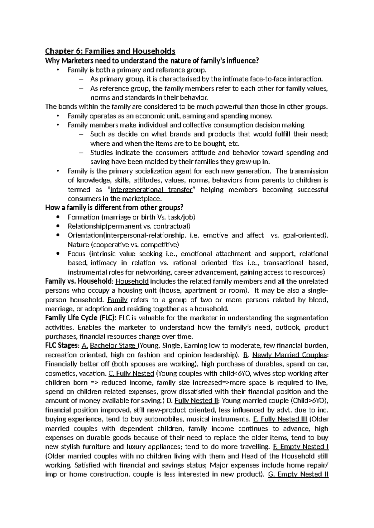 Consumer Behaviour Chapter 6 7 Chapter 6 Families And Households