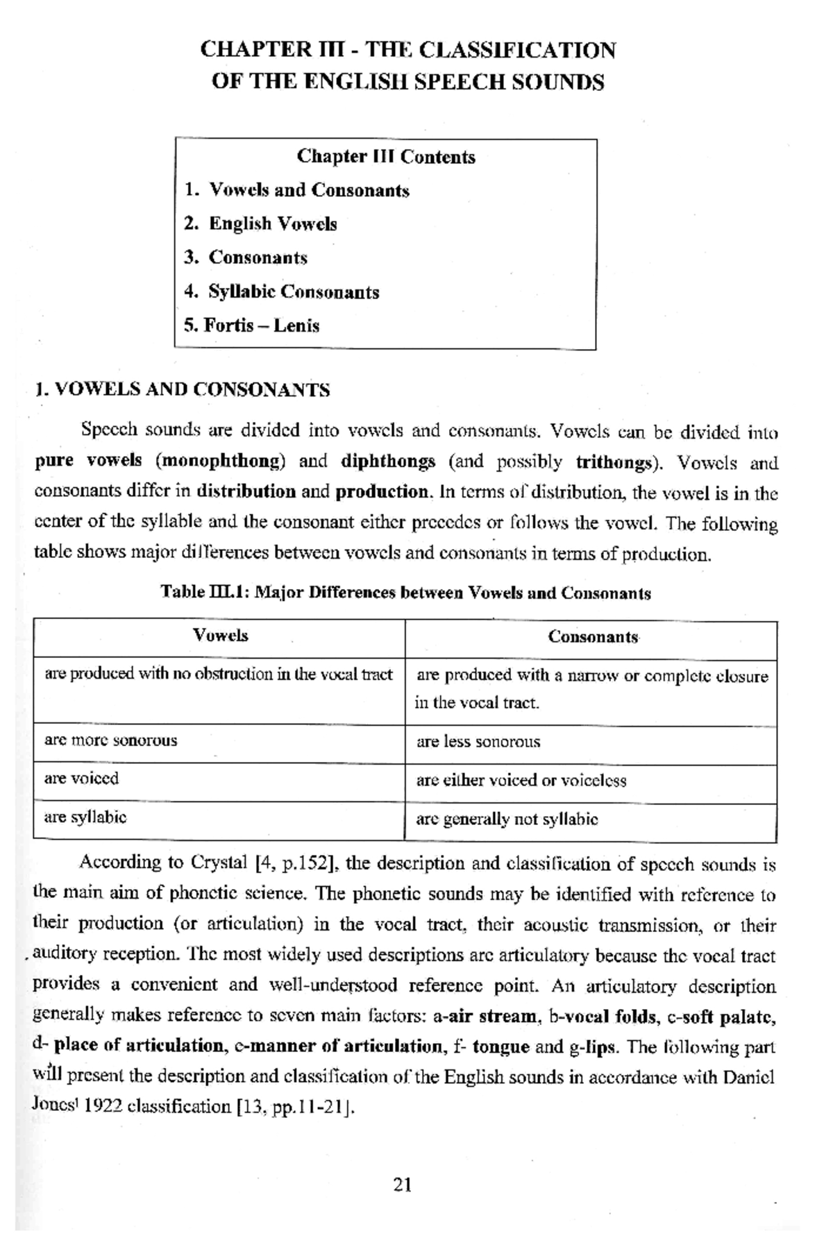 Chapter 3. The classification of the english speech sounds - Ngôn Ngữ ...