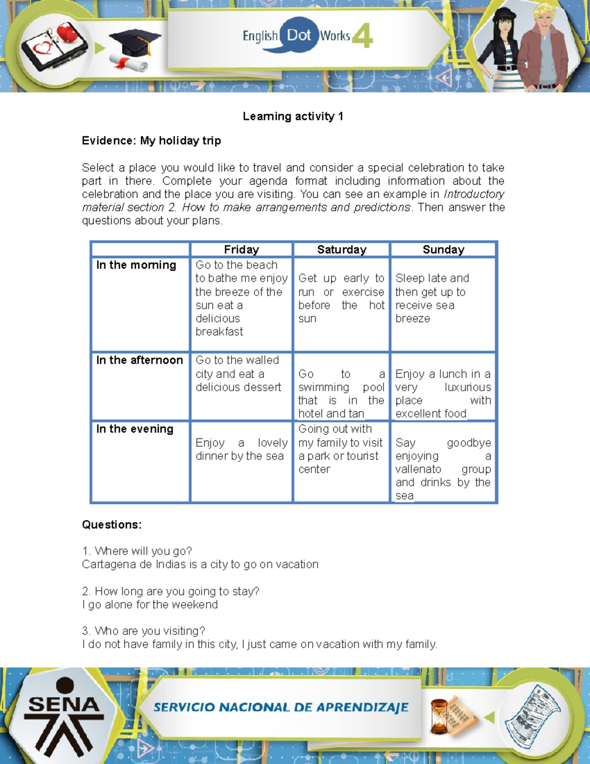 379347256 Evidence My Holiday Trip English Dot Works 4 - Learning ...