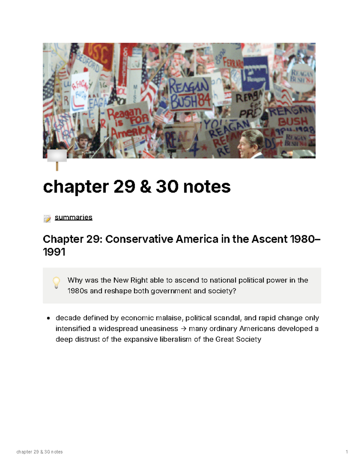 Chapter 29 & 30 notes - 🪧 chapter 29 & 30 notes 📝 summaries Chapter 29 ...