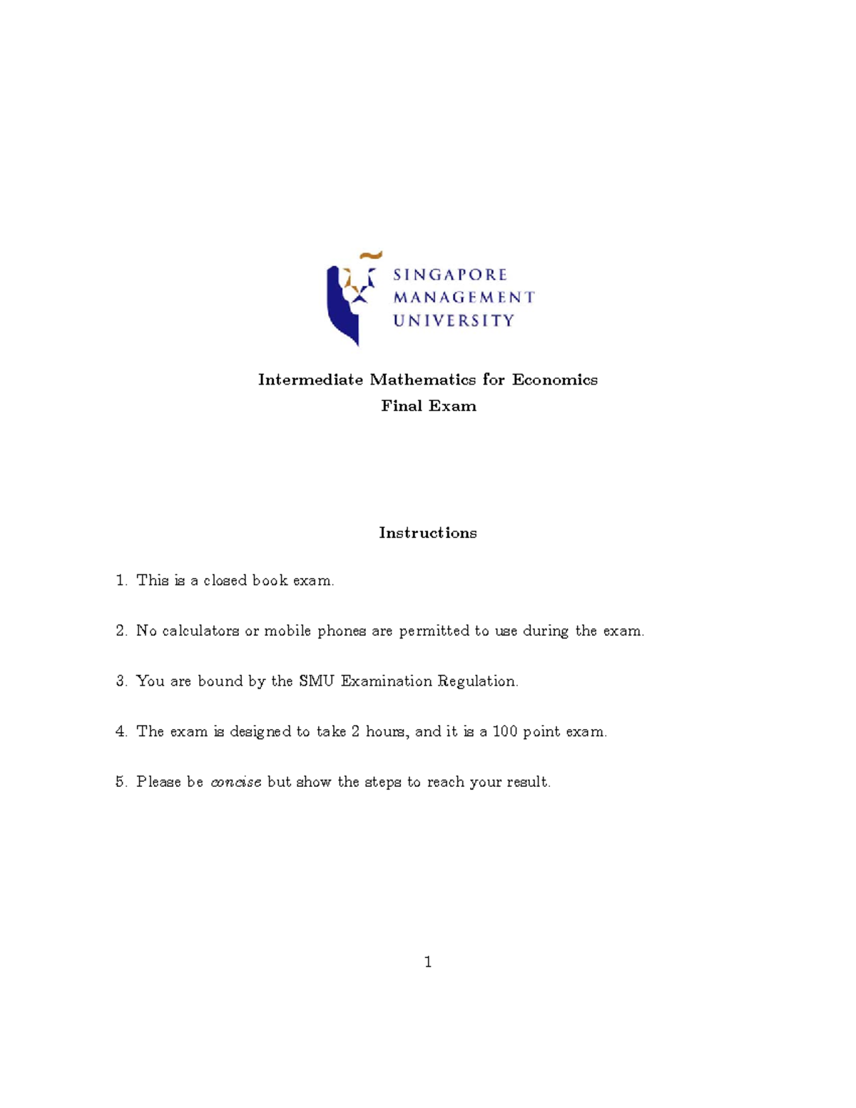 Sample-questions-A - sample and final papers - Intermediate Mathematics ...