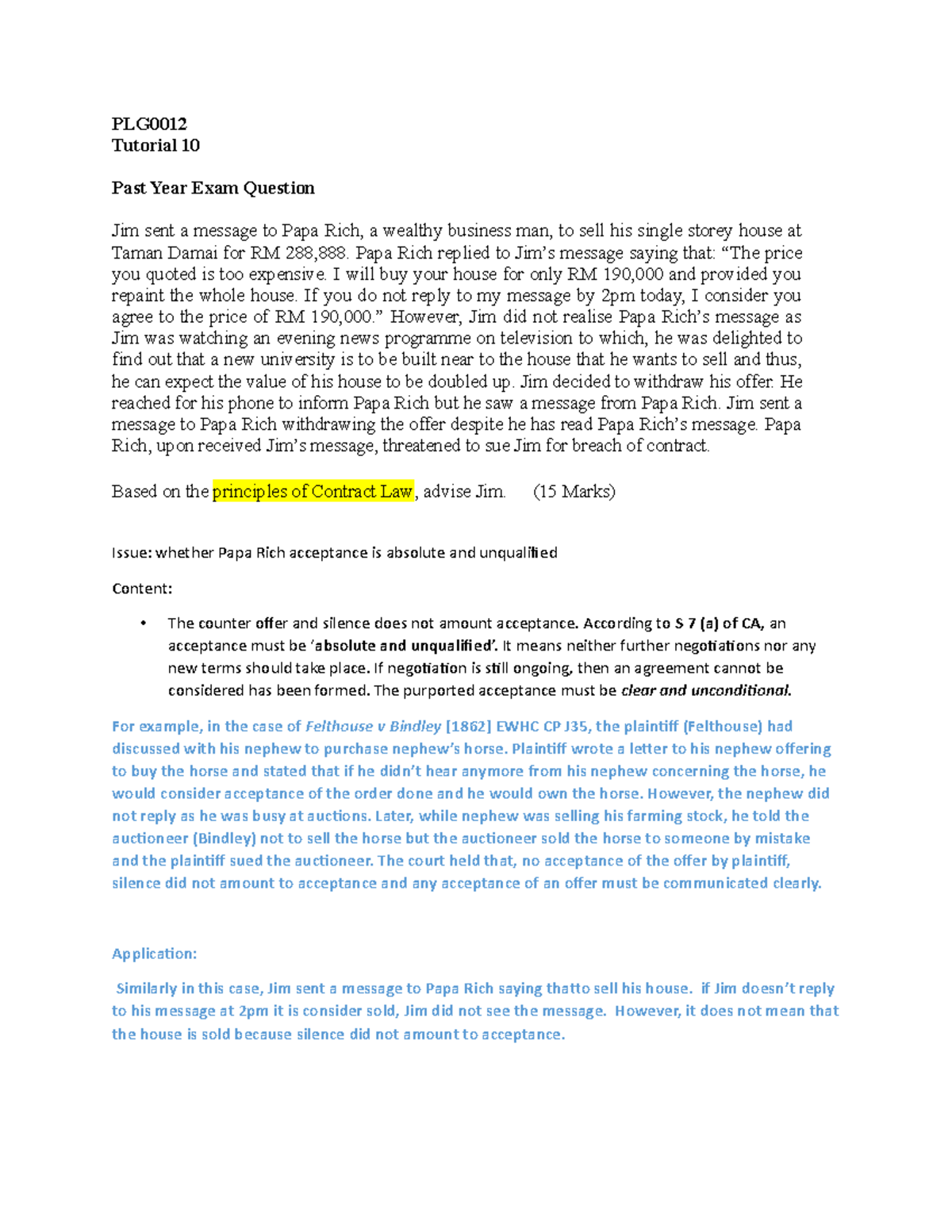 TUT 10 - past year exam Q 1810 - PLG Tutorial 10 Past Year Exam ...