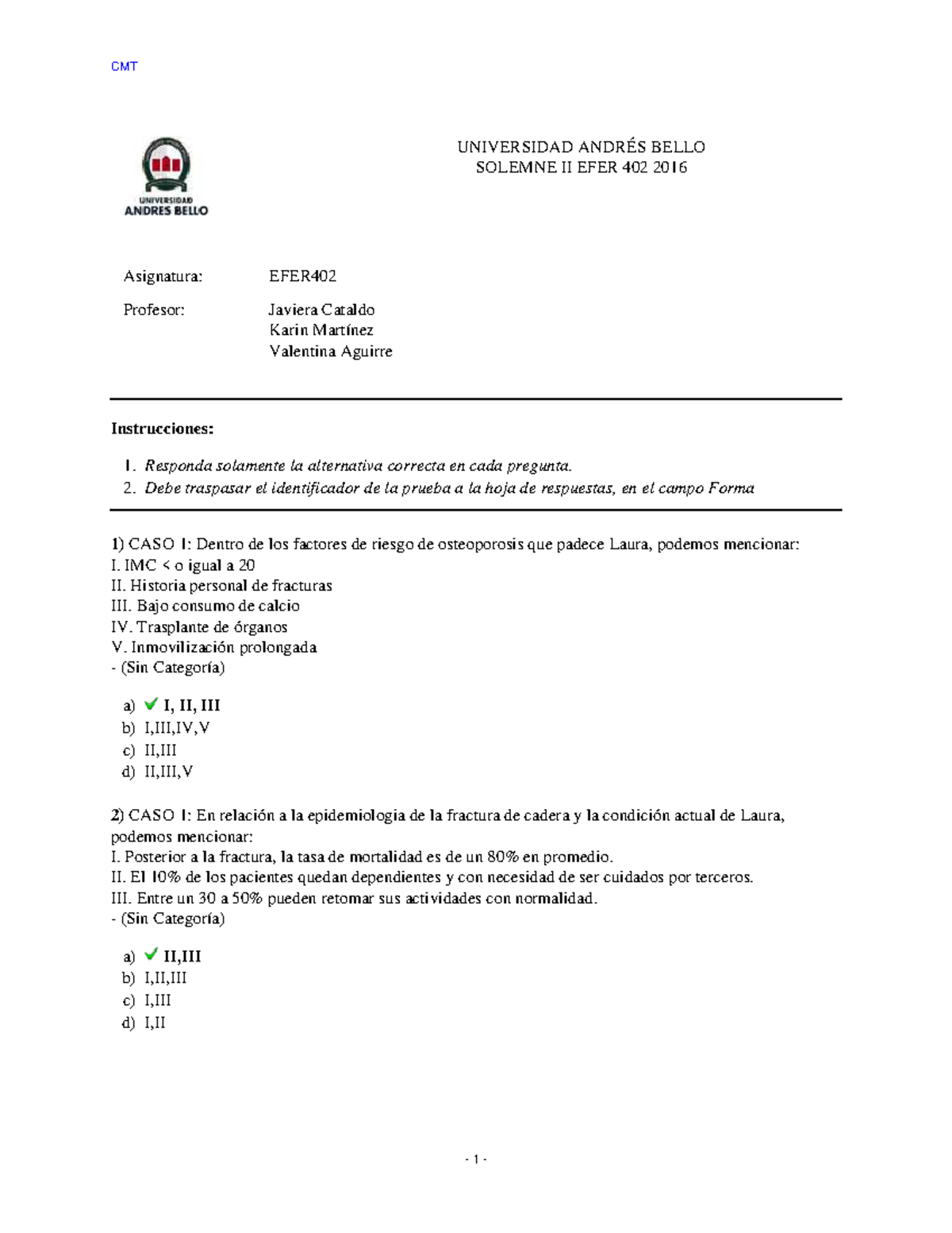 Solemne II EFER 402 - Práctica - UNIVERSIDAD ANDRÉS BELLO SOLEMNE II ...