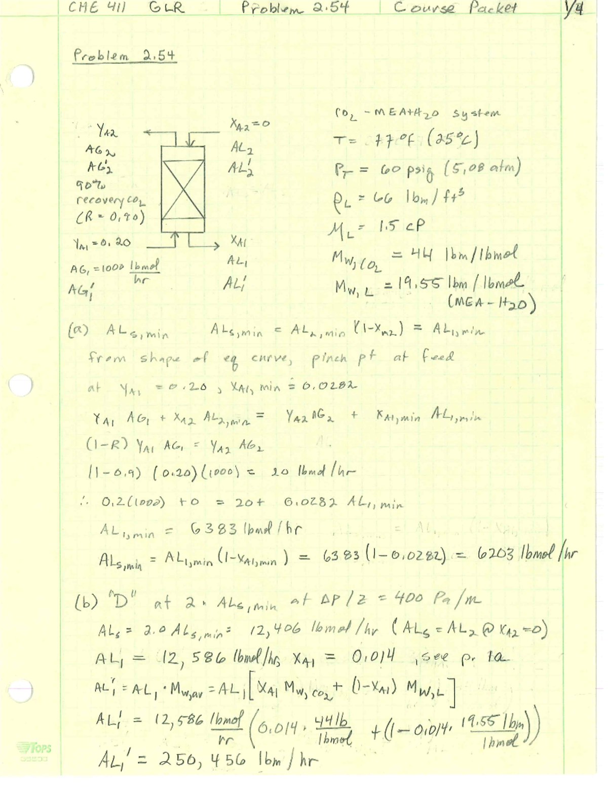 Prob 2 54 Solution Che 411 Studocu