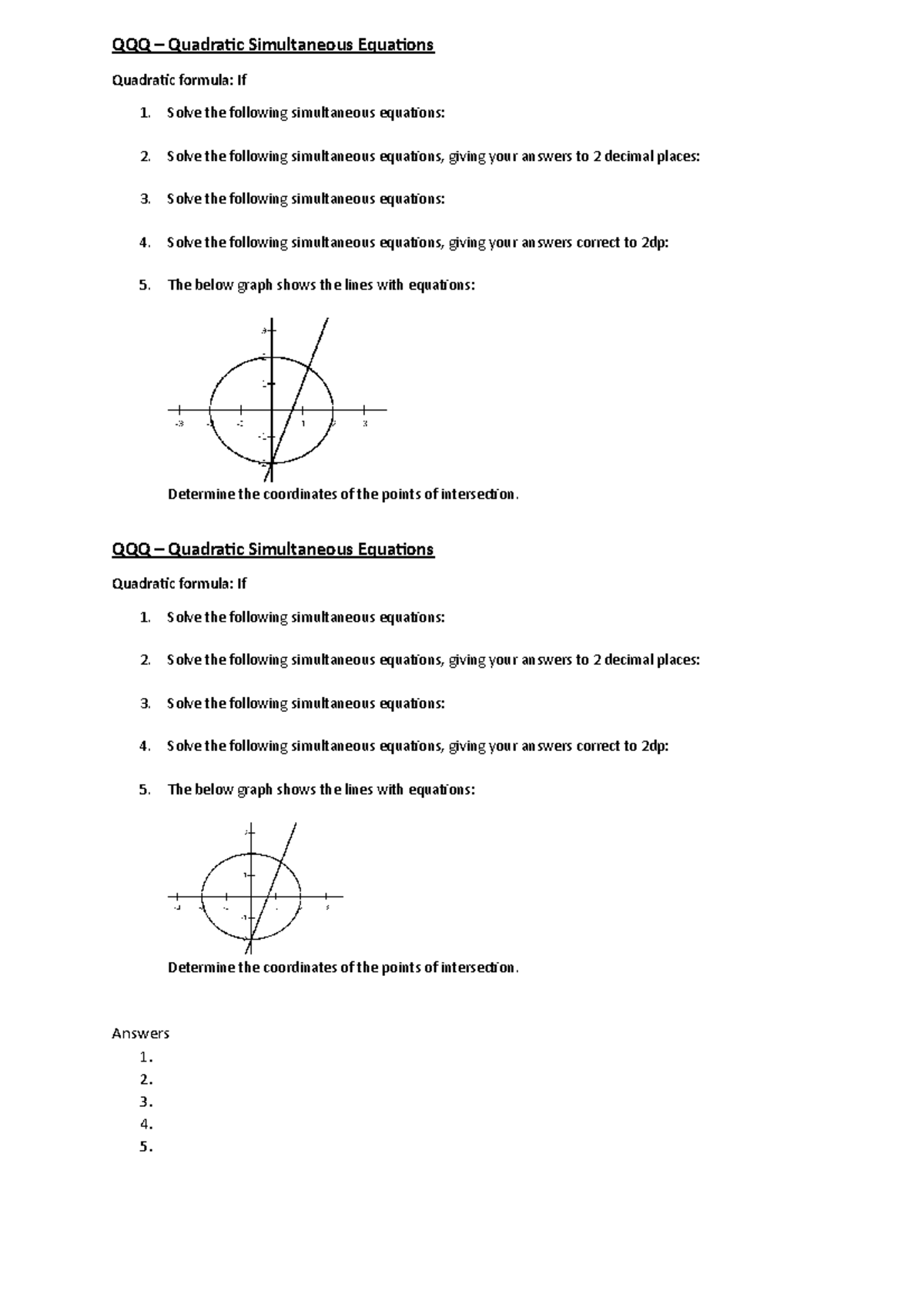 QQQ-Quadratic Simultaneous Equations - QQQ – Quadratic Simultaneous ...
