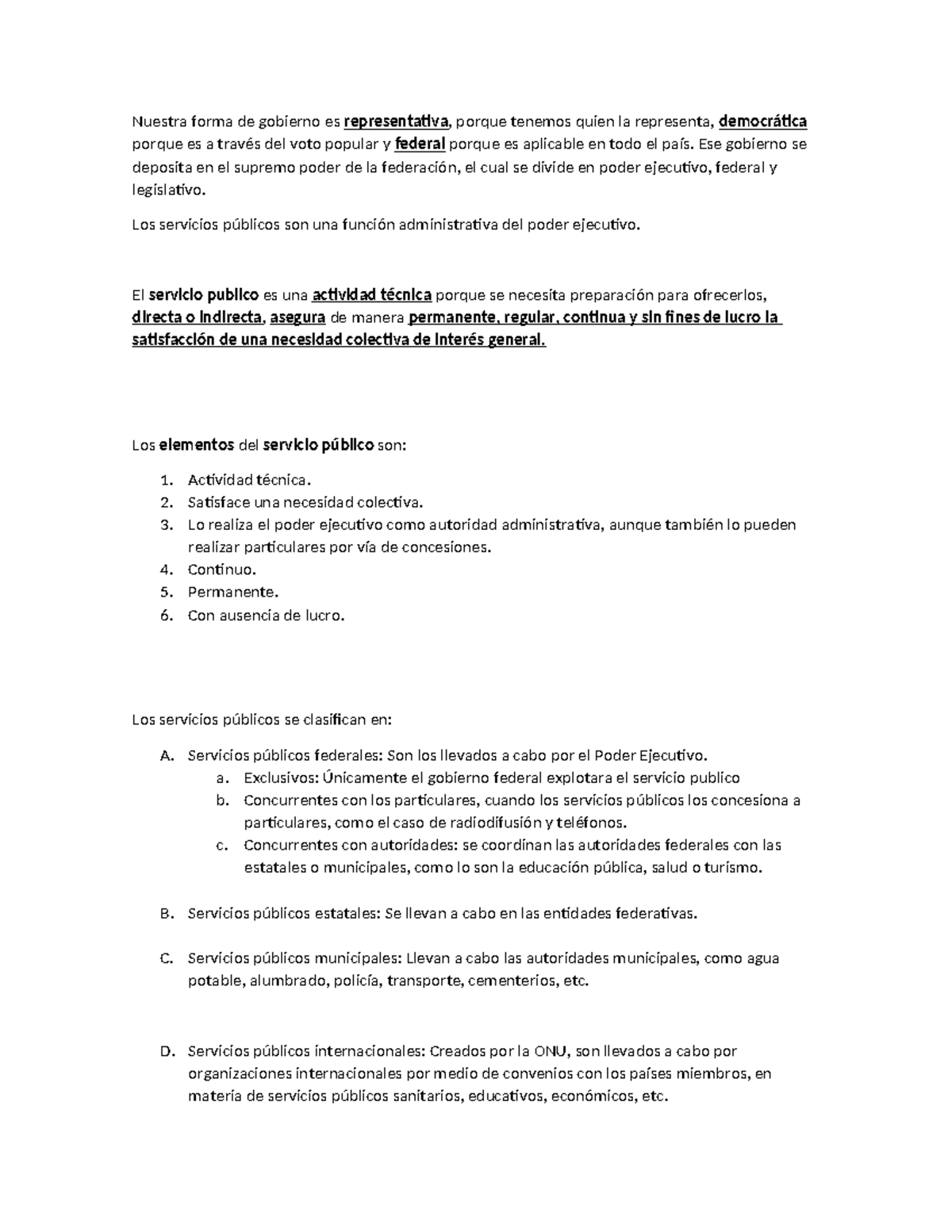 Servicios publicos - dsadsadsad - Nuestra forma de gobierno es ...