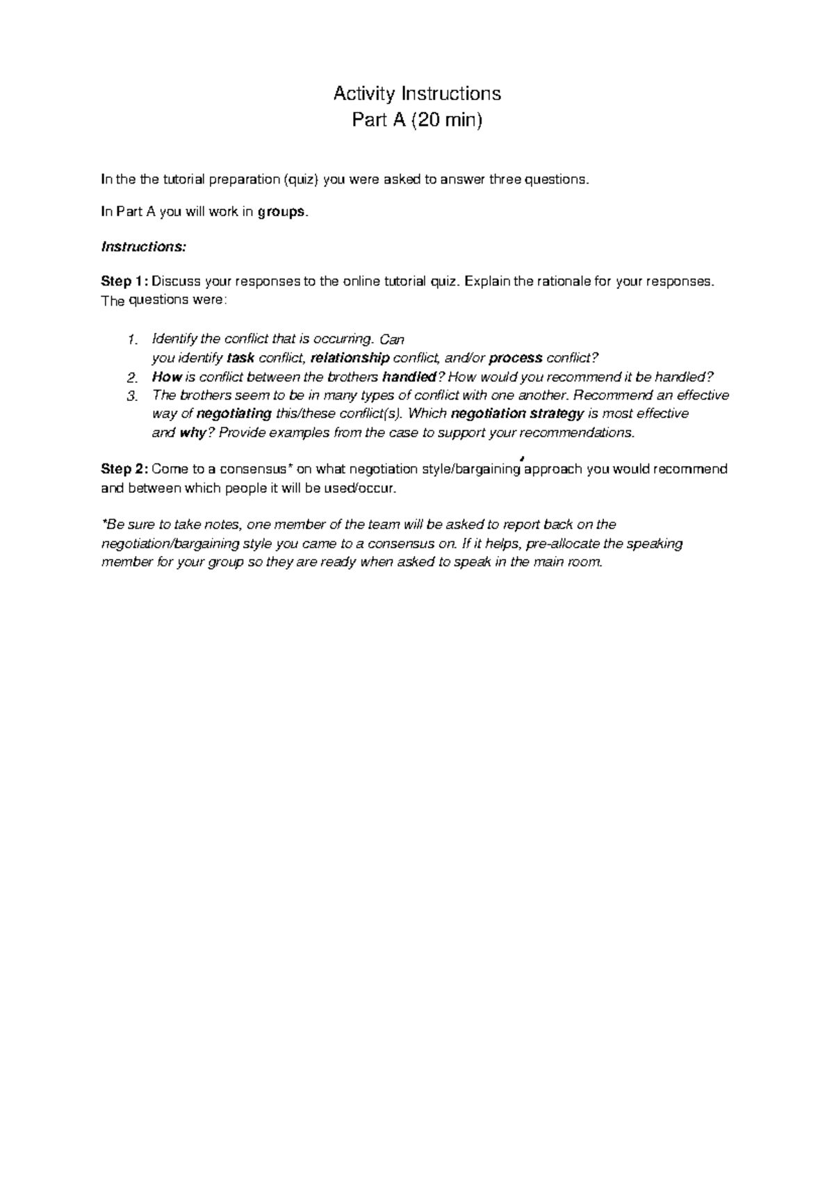 Module 7 Conflict - Student Activity Sheet (v2) - Activity Instructions ...