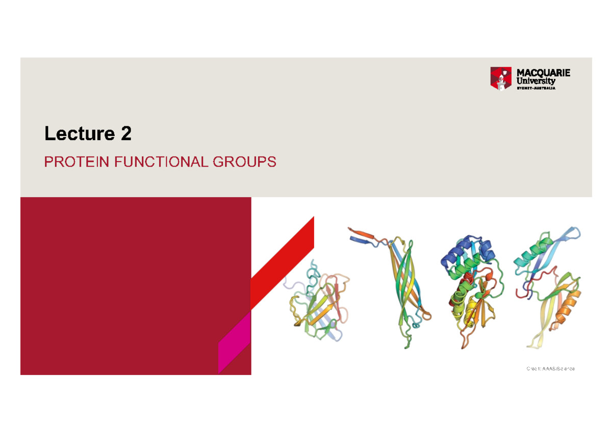 MOLS72118211 L2 - Lecture notes 2 - Credit: AAAS/Science Lecture 2 ...